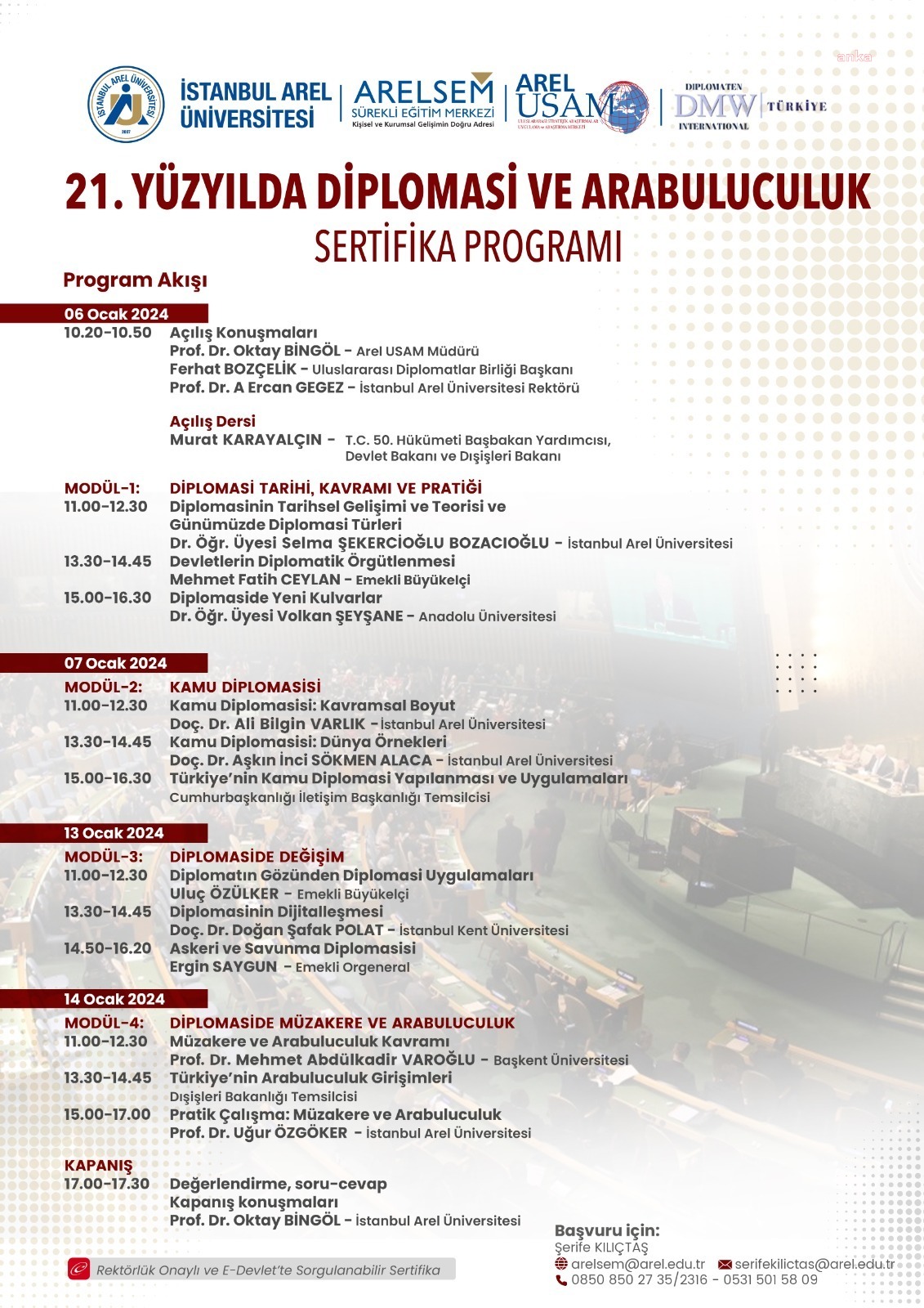 Murat Karayalçın, Arel Üniversitesi'nde "Diplomasi Ve Arabulucuk Eğitim ...